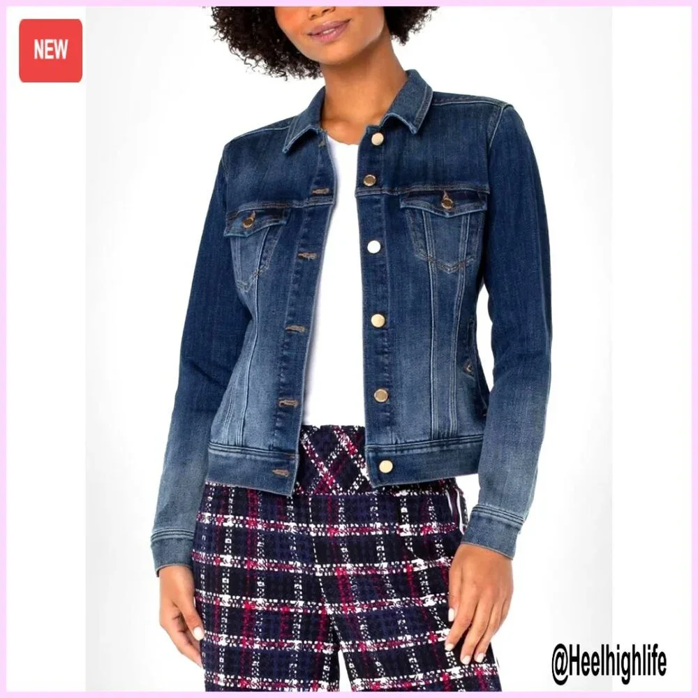 Jackets & Coats | Classic Denim Jacket With Stretch Front Pockets ...